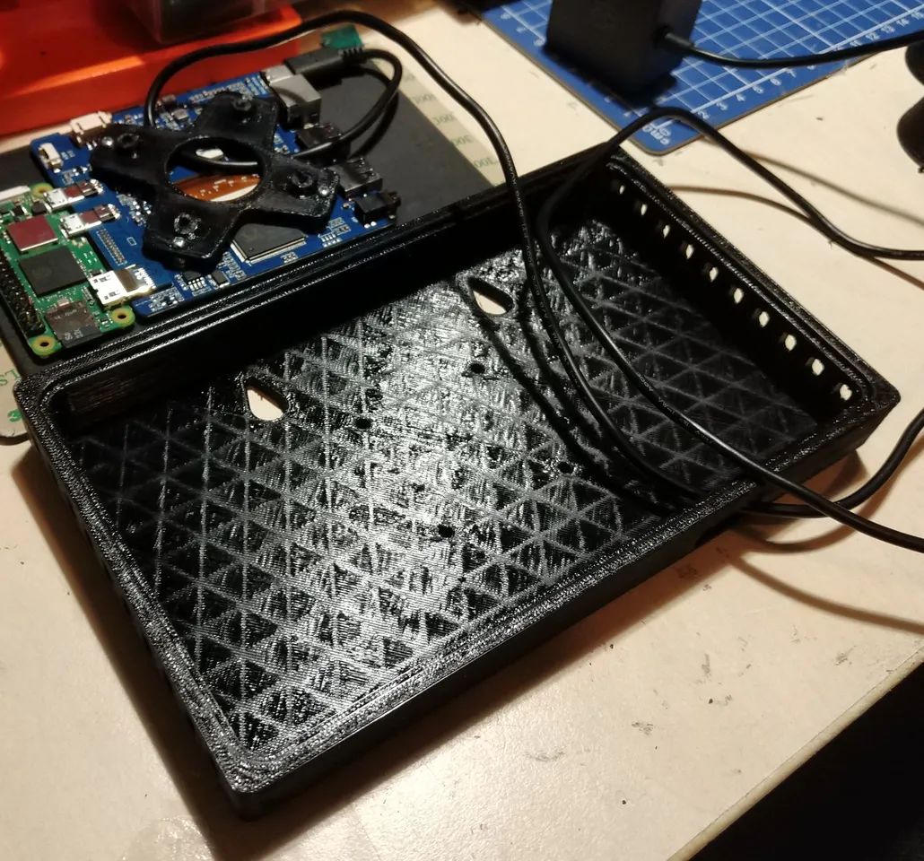 Case for Raspberry Pi 7 inch screen with Pi 2W by Xyphoid Process | Download free STL model ...