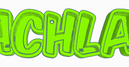 LACHLAN LED- Namenslampe (Name lamp) by Tomsen | Download free STL ...