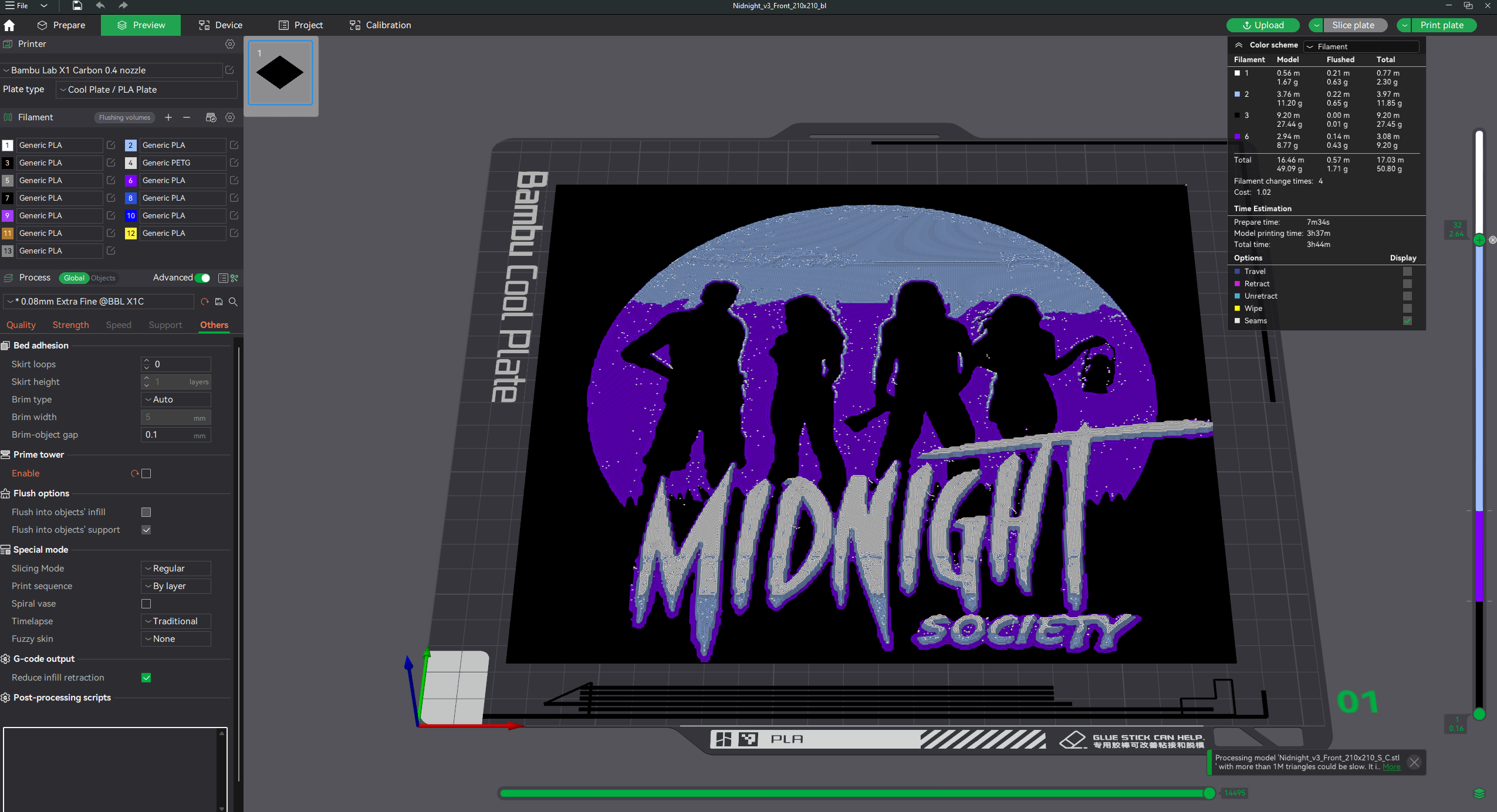 Midnight Society (HueForge) Desk sign by Jbravo88 | Download free STL ...