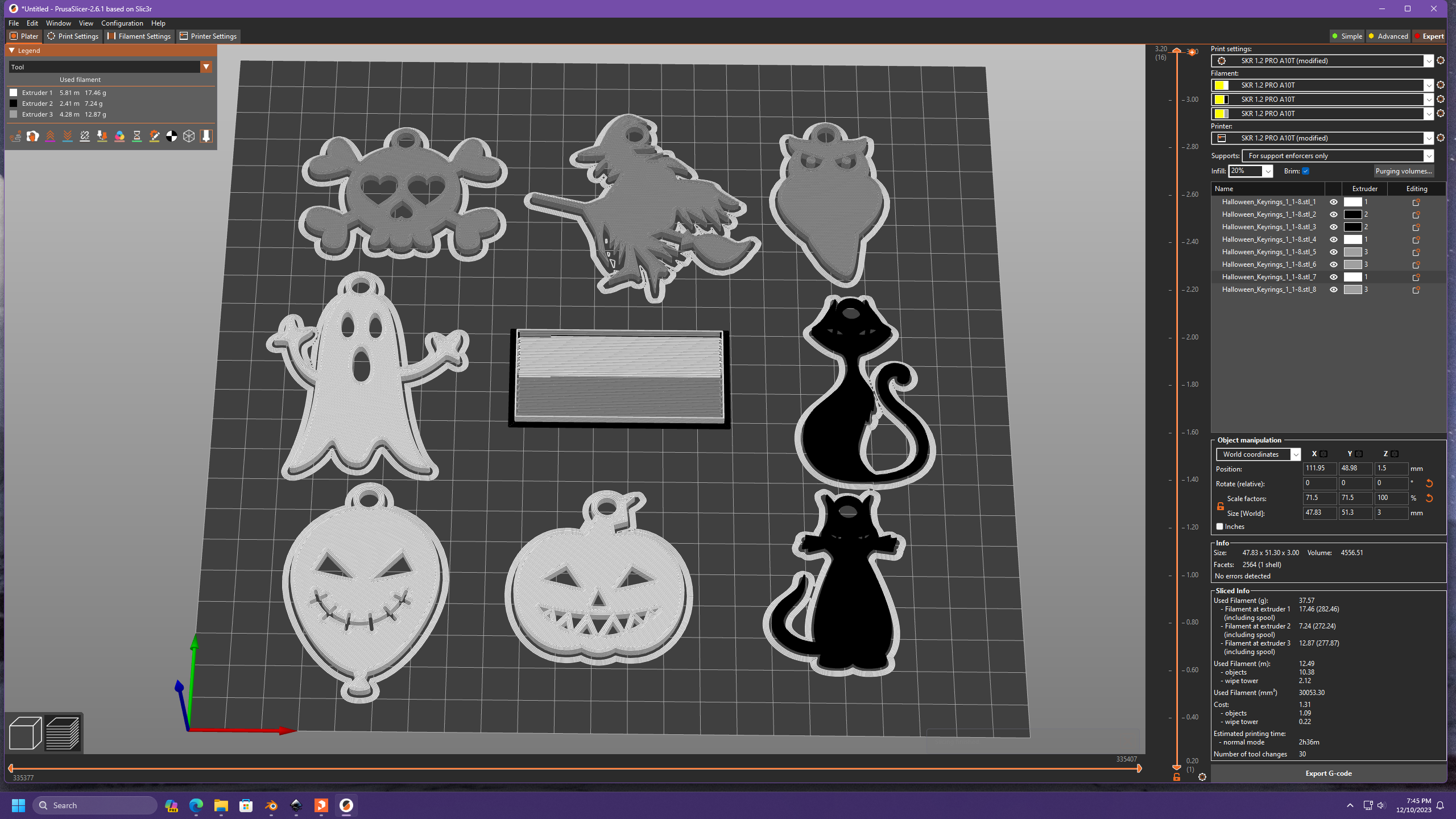 Halloween Keyrings by Clod Stomper Productions | Download free STL ...
