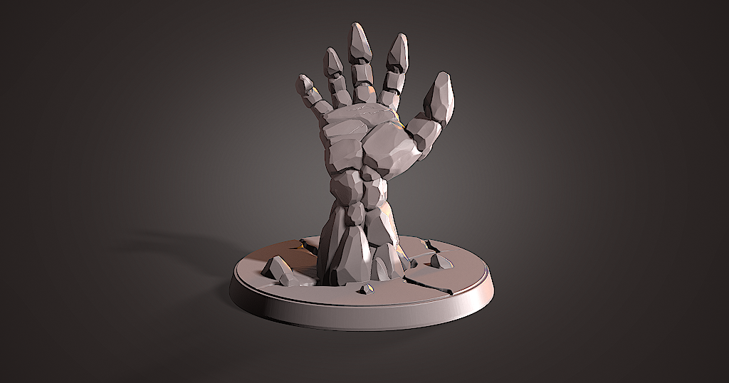 Stone hand by miniShev | Download free STL model | Printables.com