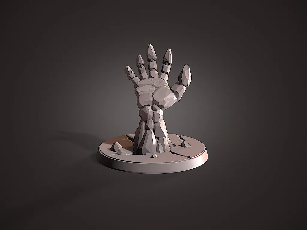 Stone hand by miniShev | Download free STL model | Printables.com