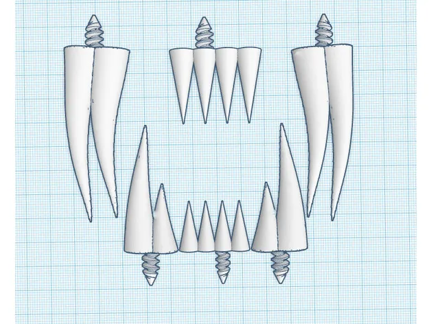 Pumpkin teeth fangs by RacingRosso | Download free STL model ...