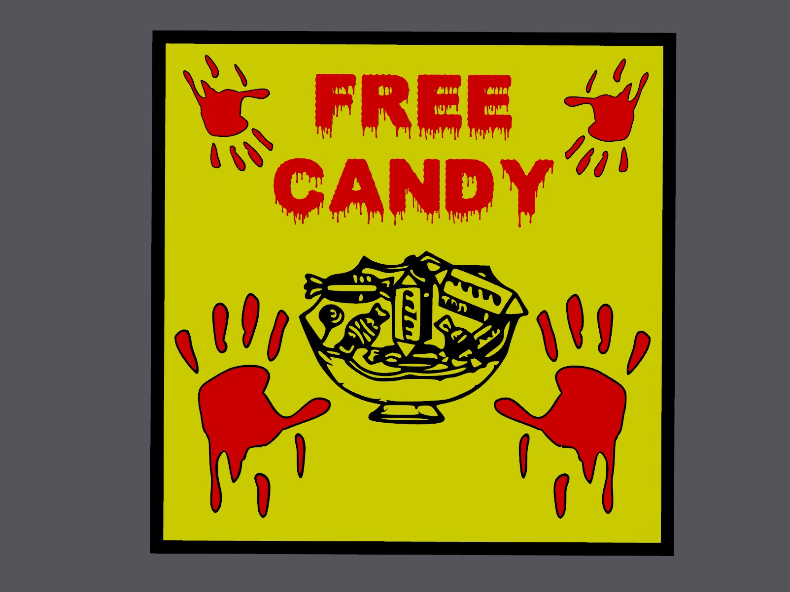 Halloween Free Candy Sign by Botaz | Download free STL model ...