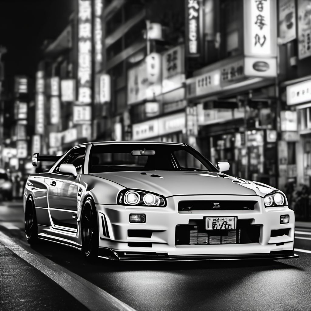 R34 GTR Tokyo Night Hueforge par Bottega.co.nz | Téléchargez ...