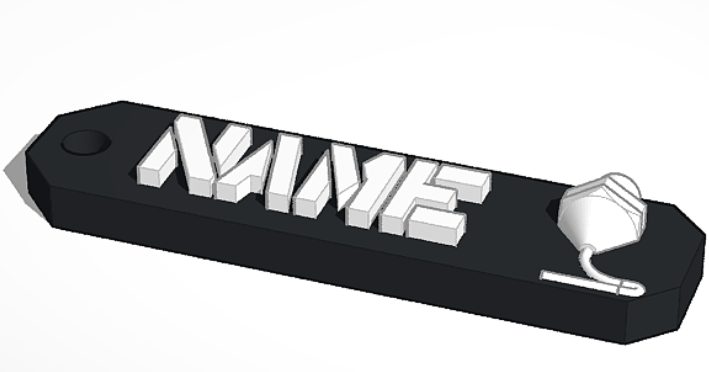 keychan 3d nozzle and name tinkercad customizable by Flubber2.0 ...