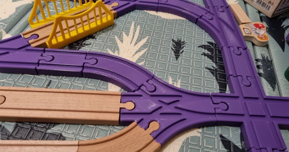 Lidl Playtive / Ikea compatible wooden train rails / Koleje pro dřevěné ...