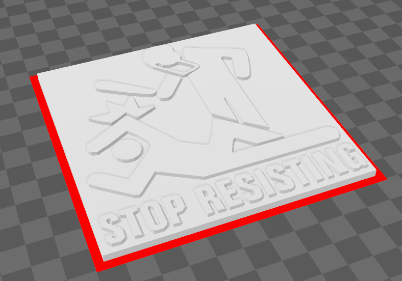 Stop resisting sign por Naixel | Descargar modelo STL gratuito ...