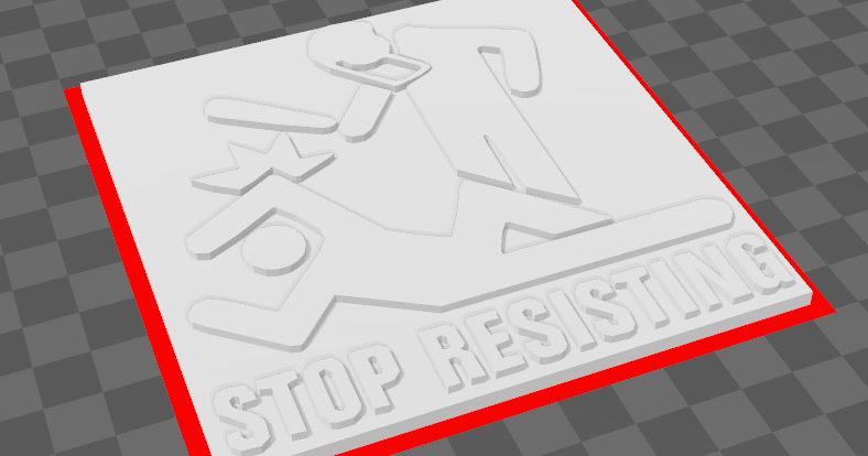 Stop resisting sign por Naixel | Descargar modelo STL gratuito ...