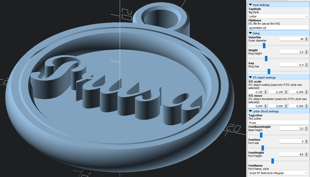 Customizable print-in-place spinning keychain by Mendei Árpád ...