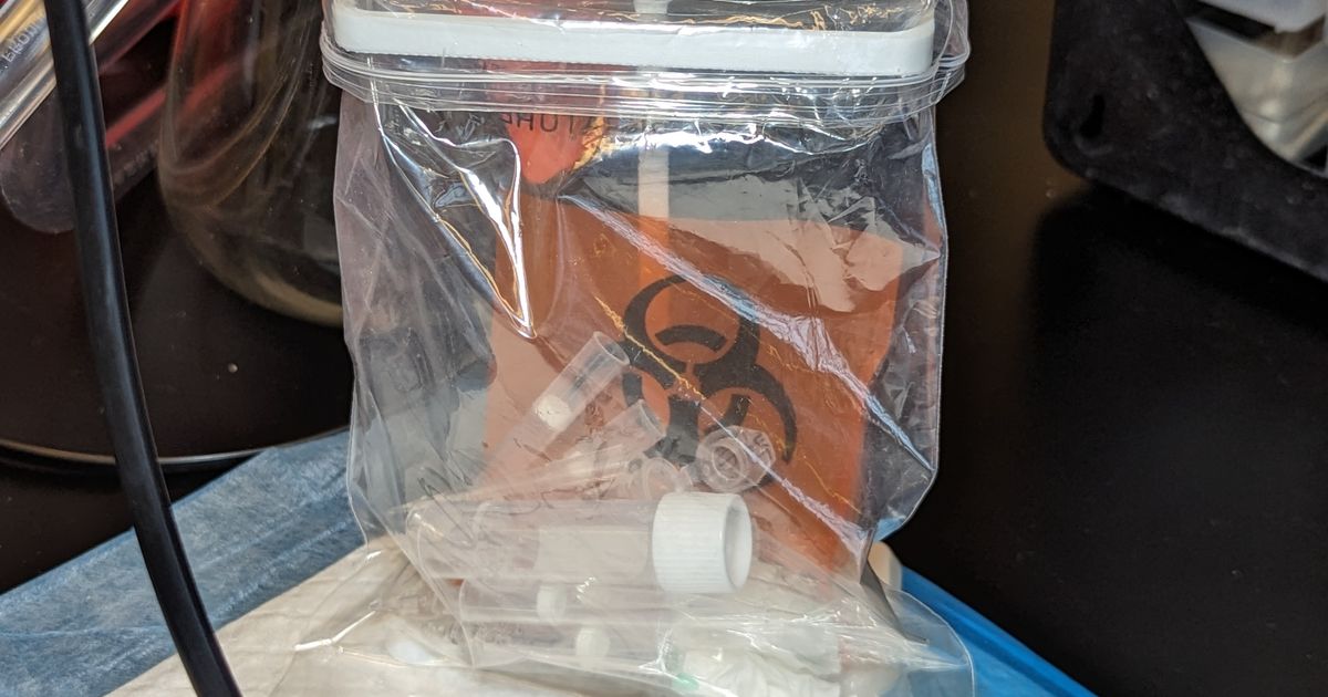 Biohazard bag holder by RoboWren | Download free STL model | Printables.com