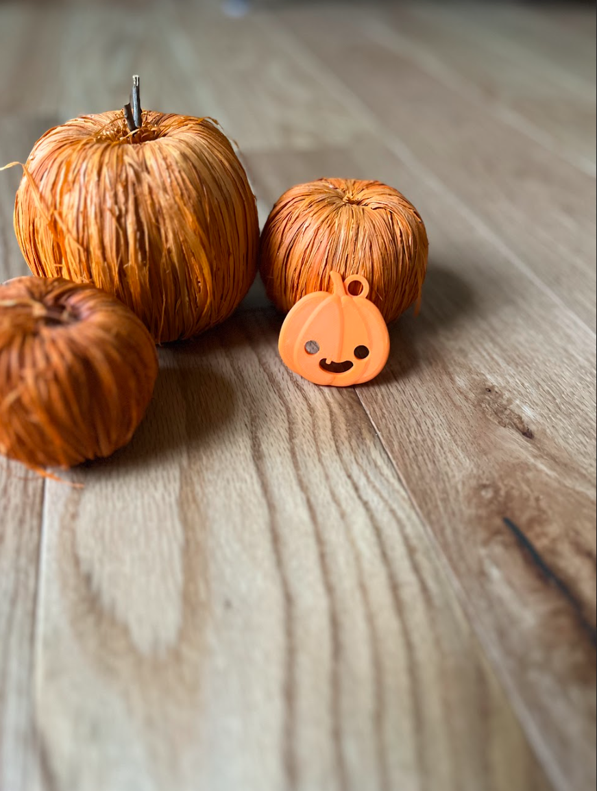 Halloween Pumpkin Keychain Bigger with Holes by Tommy Meehan | Download ...