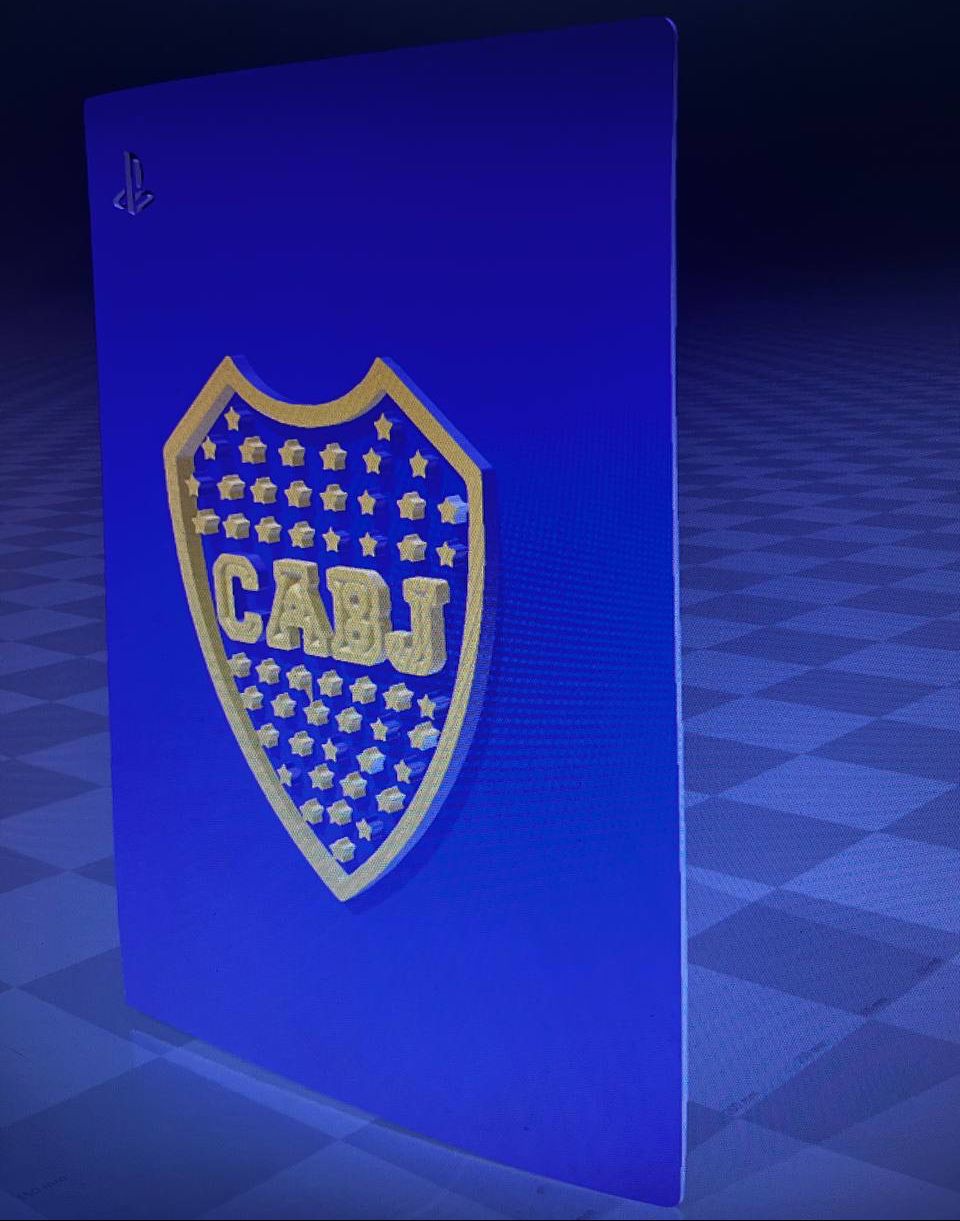 PS5 Front Plate Club Atletico BOCA JR by Huf | Download free STL model ...