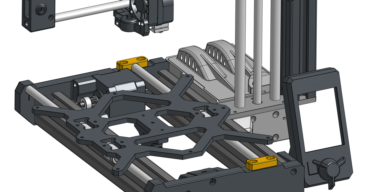 Prusa Mini Adjustable Y-Rails by dodasch | Download free STL model ...