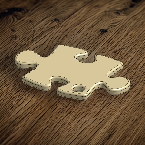 Puzzle Piece Keychain by Kanukl | Download free STL model | Printables.com