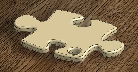 Puzzle Piece Keychain by Kanukl | Download free STL model | Printables.com