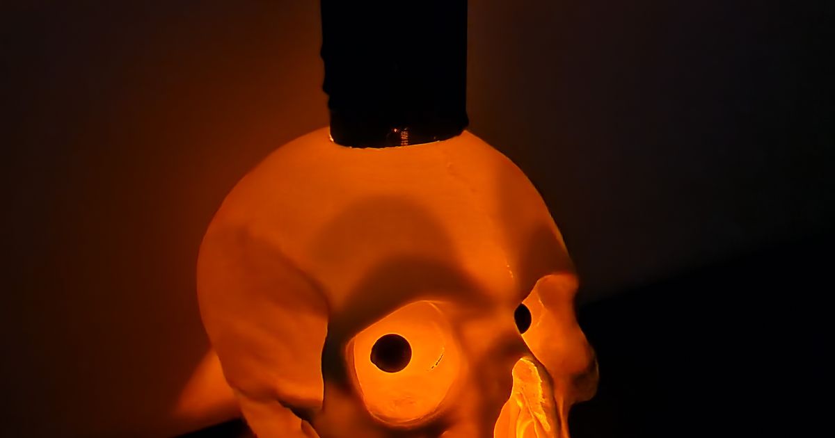 Lighted skull w/ eyes that follow by chiz | Download free STL model ...