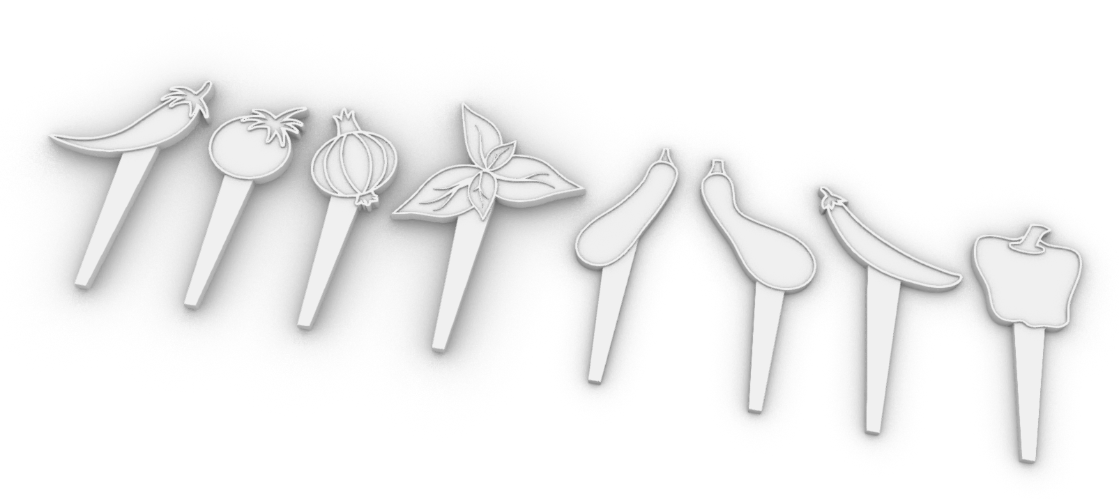Veggie Tags by Katie1422 | Download free STL model | Printables.com