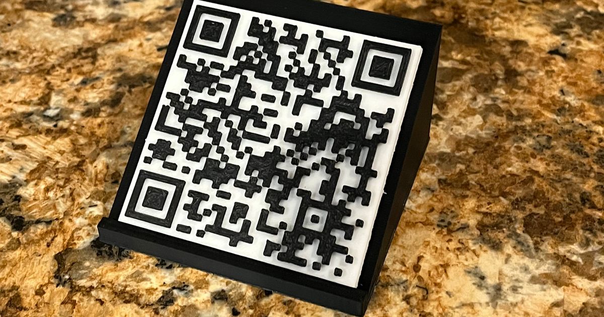 Customizable Wi-Fi QR code by Kaleb08 | Download free STL model ...