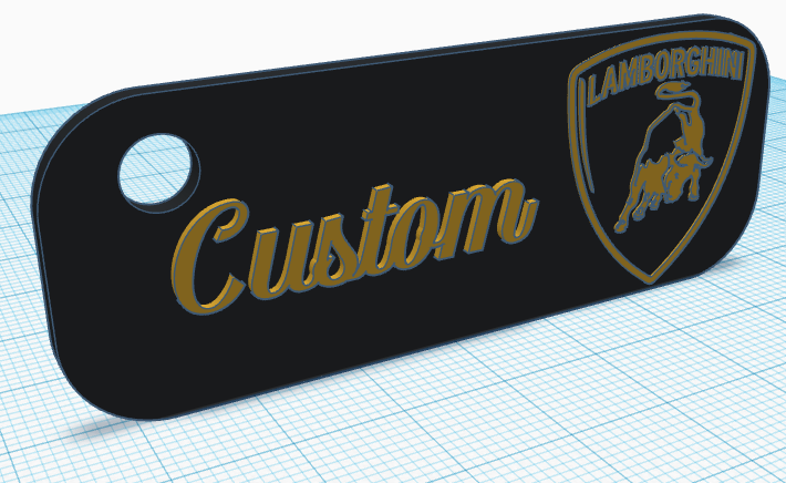 Lamborghini Key Tag by Vist | Download free STL model | Printables.com