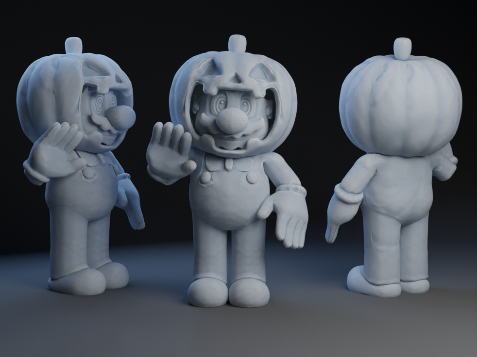 Mario Pumpkin Head Trend. by Peter Farell | Download free STL model ...