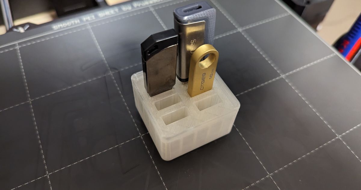 Gridfinity refined USB stick holder by arfoll | Download free STL model ...