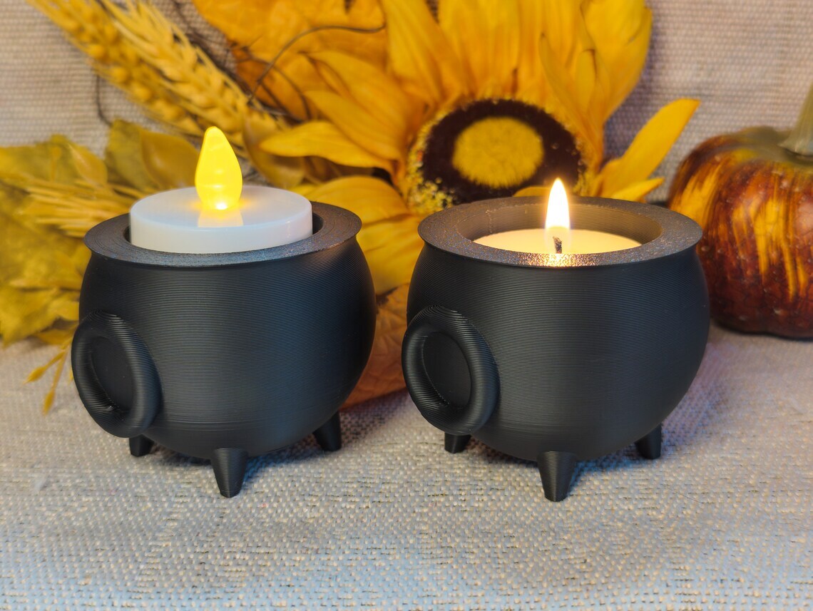 Cauldron Tea light Holder by DeBeard | Download free STL model ...