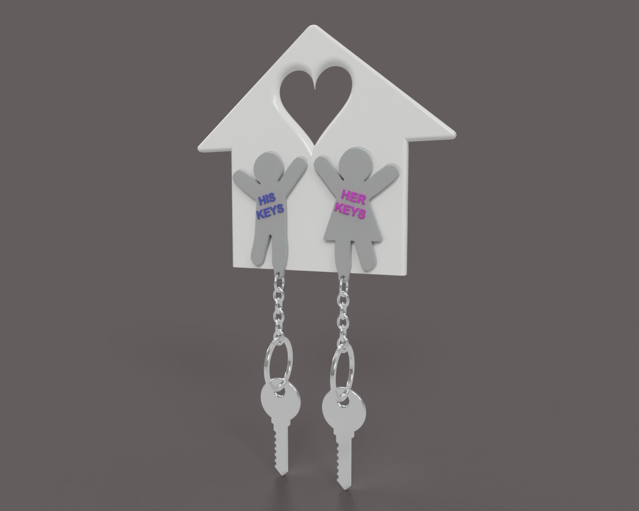 Couples Keytag by TAICED - Construyendo Ideas | Download free STL model ...