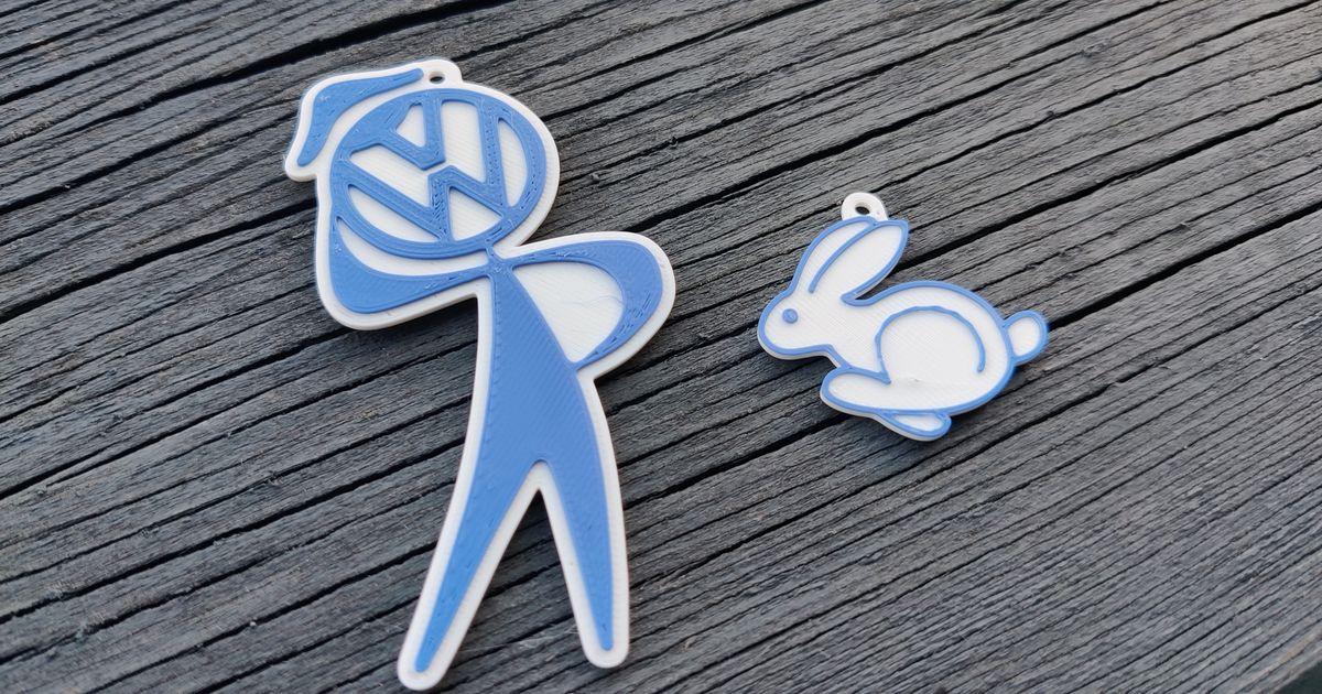 Volkswagen Service Guy and Rabbit by quattro | Download free STL model ...