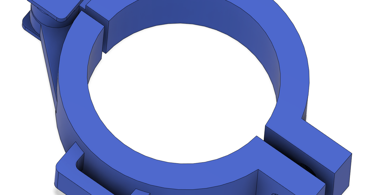 Monopod strap attachment / tube clamp with square loop (print-in-place ...