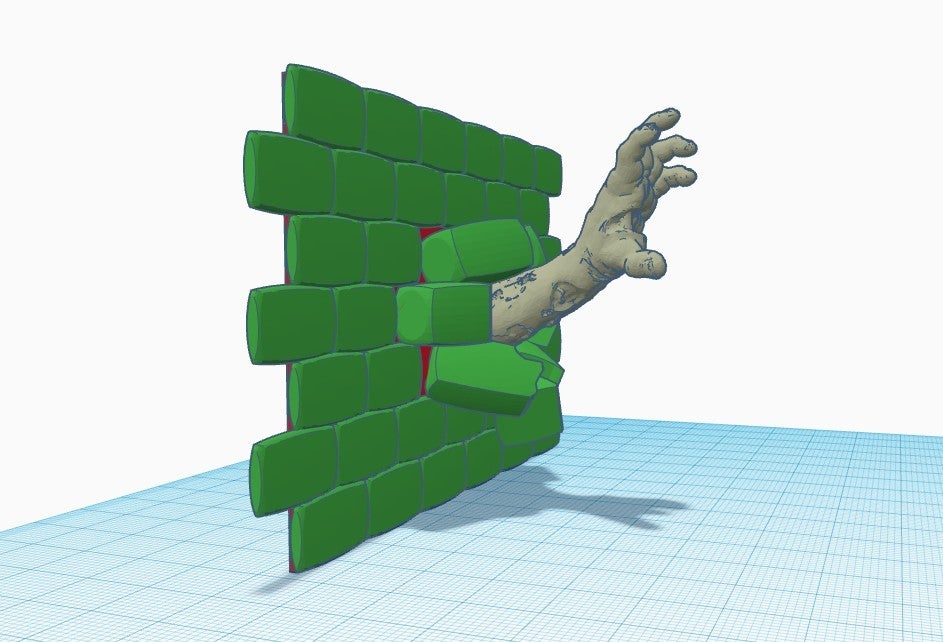 Zombie hand on a wall by orangepiweb | Download free STL model ...