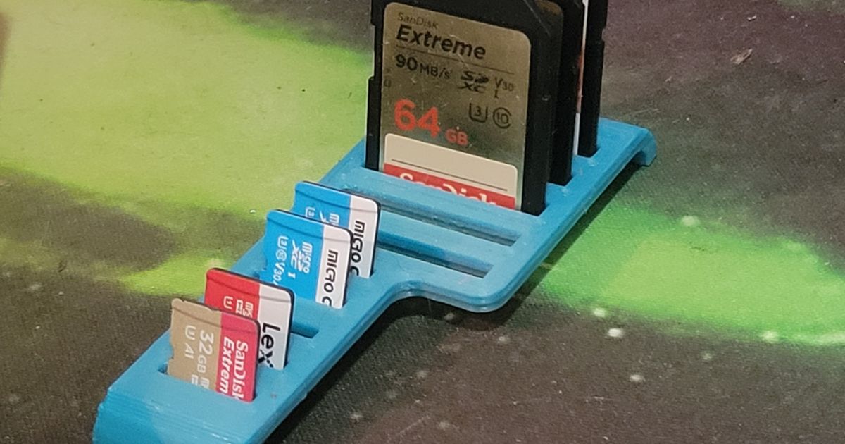 Minimalist Desktop SD Card Holder by BadLuck | Download free STL model ...