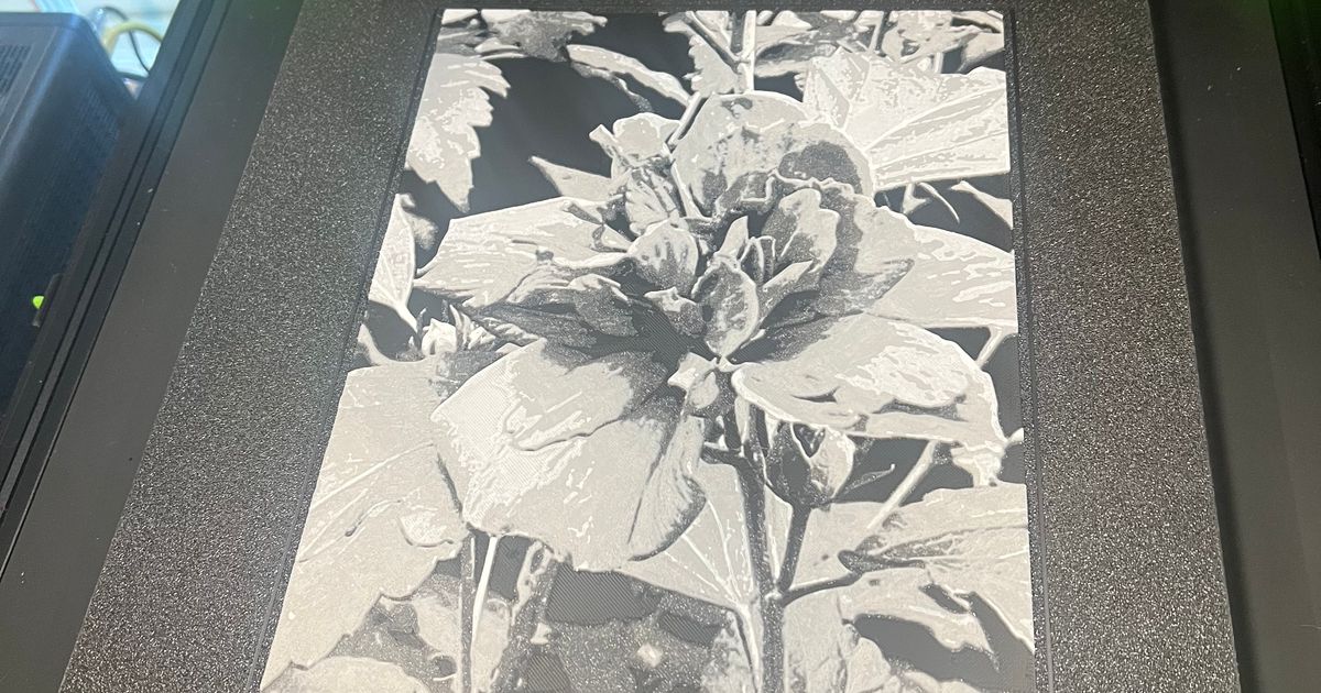 Silver flower HueForge filament painting by thunderkeys | Download free ...