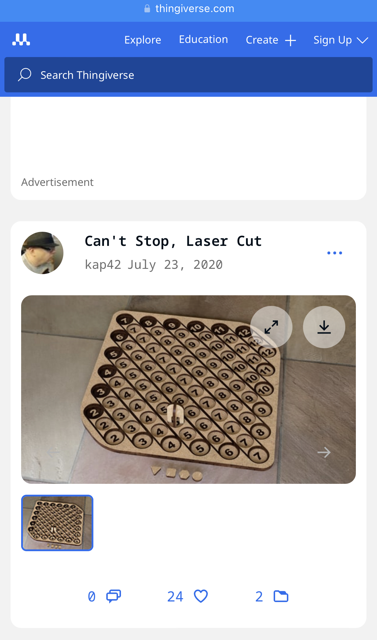 Cone - Can't Stop Board Game by Gmac | Download free STL model ...