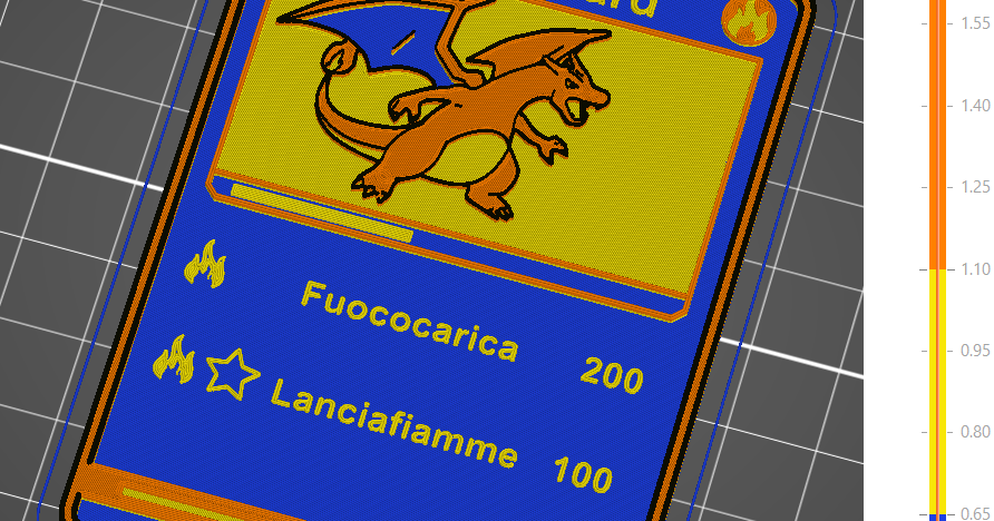 Pokemon Card - Charizard (Italian) - 3D Printed - Manual Colour Change ...