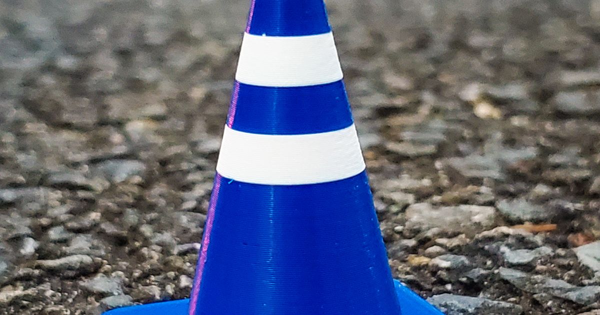 Traffic Cone (Pylon) & Barrier Set by 23AF Studio | Download free STL ...
