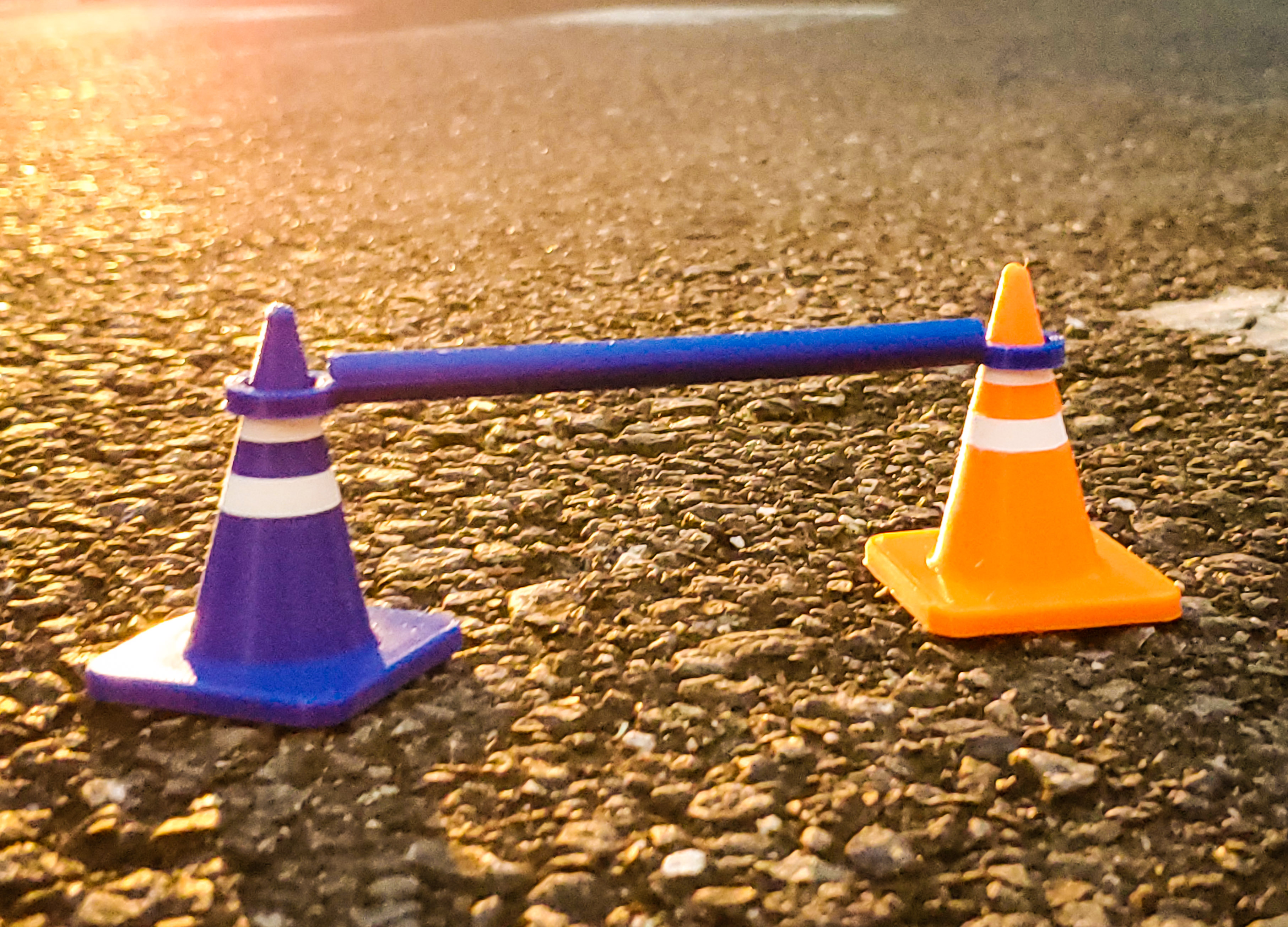 Traffic Cone (Pylon) & Barrier Set by 23AF Studio | Download free STL ...
