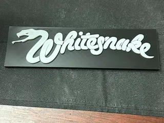 Whitesnake 80's Band Sign by rsnider2 | Download free STL model ...