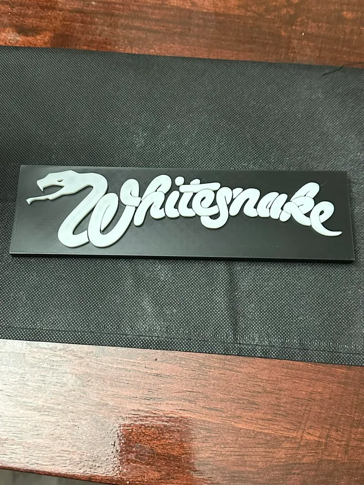 Whitesnake 80's Band Sign by rsnider2 | Download free STL model ...
