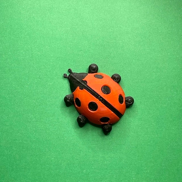 Ladybird with attachable elytra and movable legs by plog | Download ...