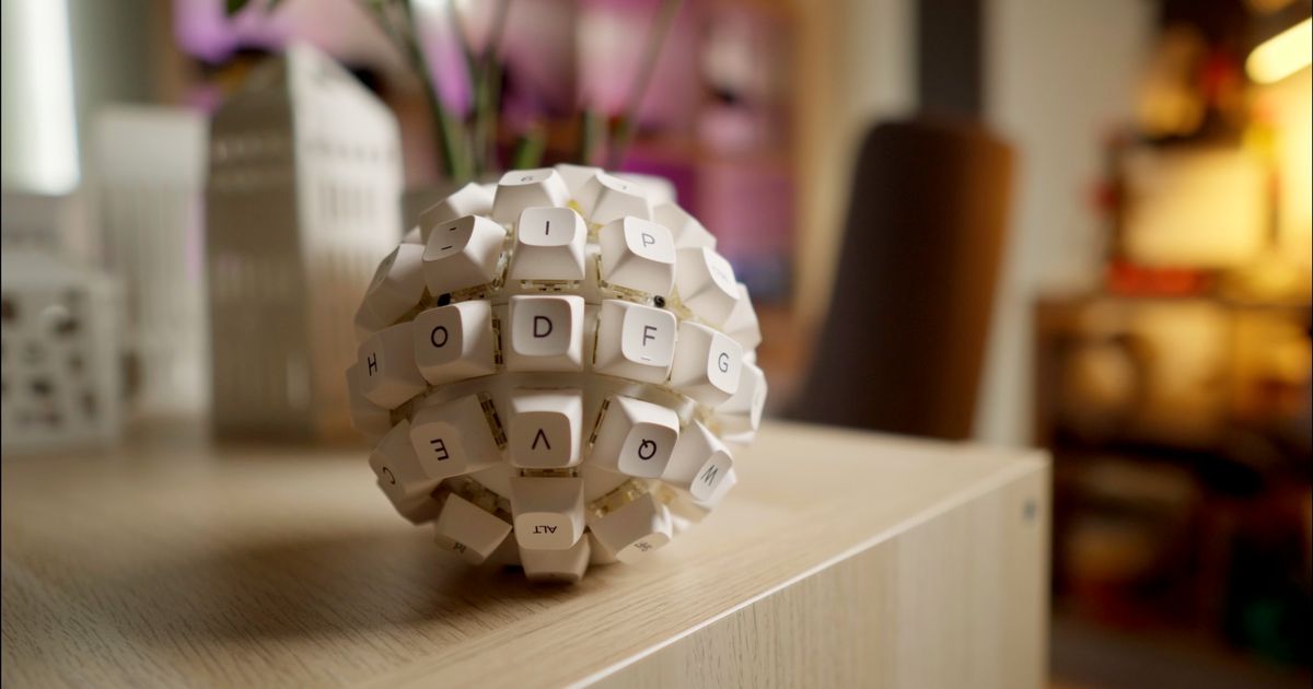 Sphere keyboard and air mouse by Pavlo Khmel | Download free STL model ...