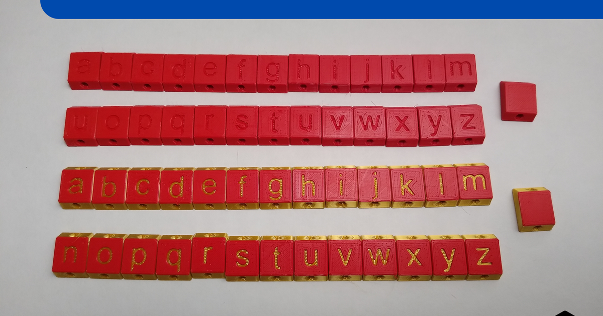 Lowercase Letter Tiles (Dovetail Tile System) by Devise3D | Download ...