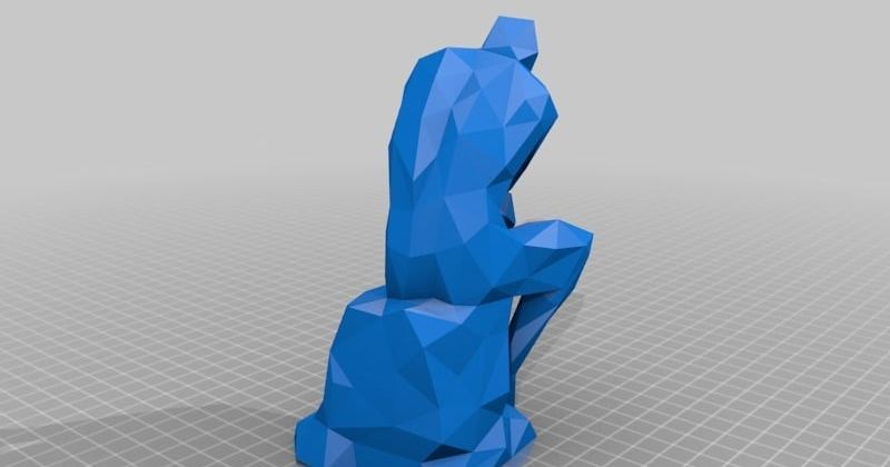 500 poly Thinker Rodin by Windham Graves | Download free STL model ...