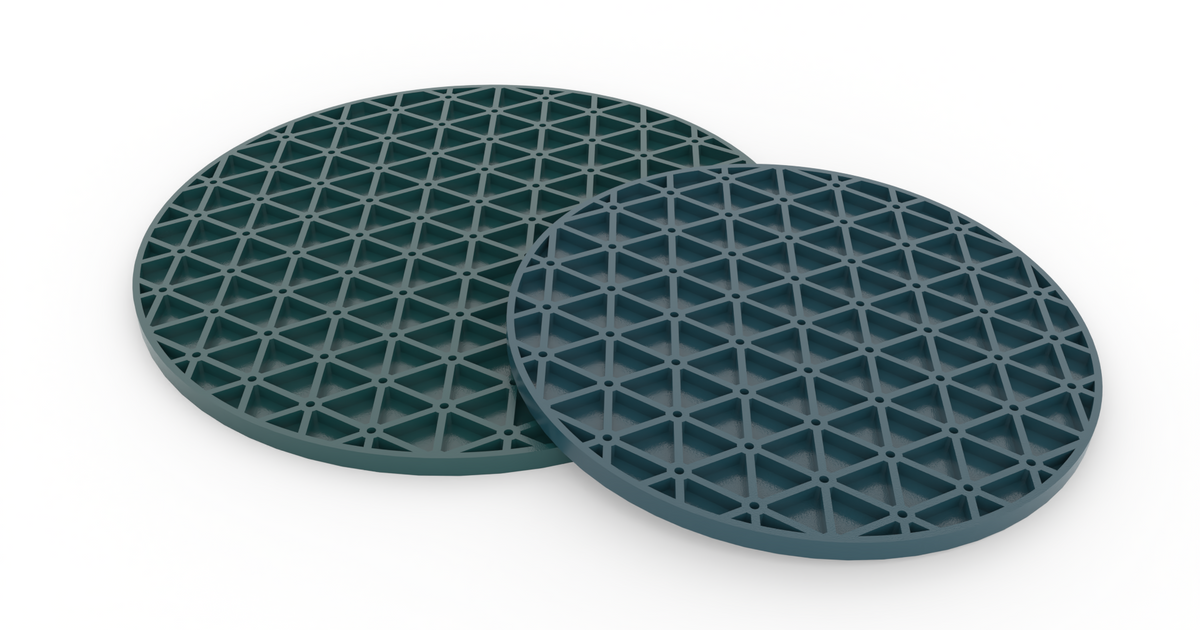 Aerospace isogrid coaster by Jáchym Müller | Download free STL model ...