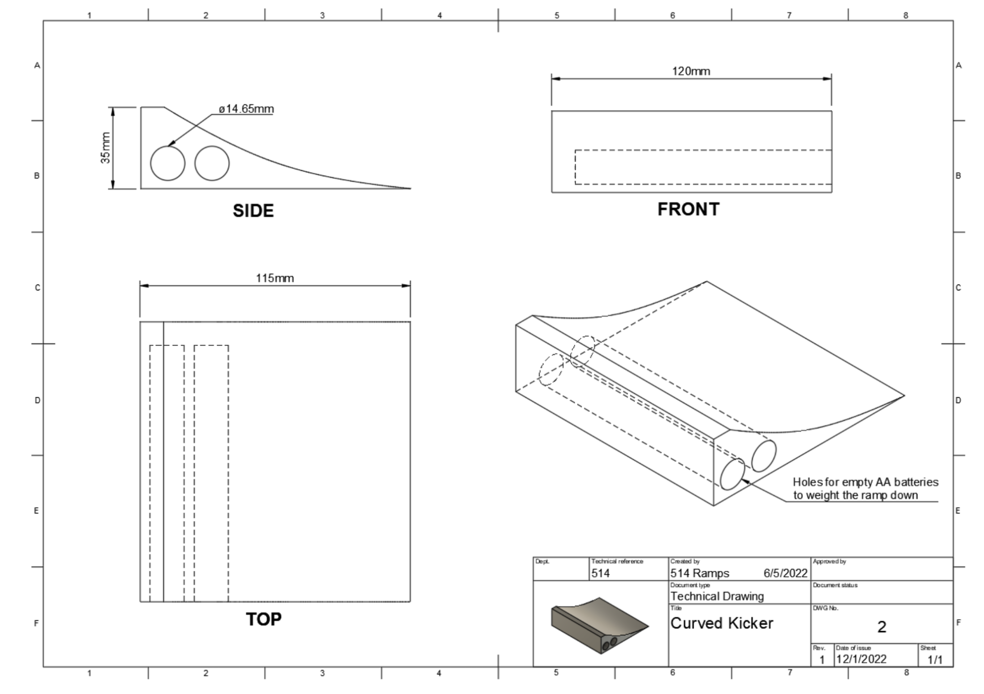 514Ramps - Fingerboard Curved Kicker by Theo Lacour | Download free STL ...