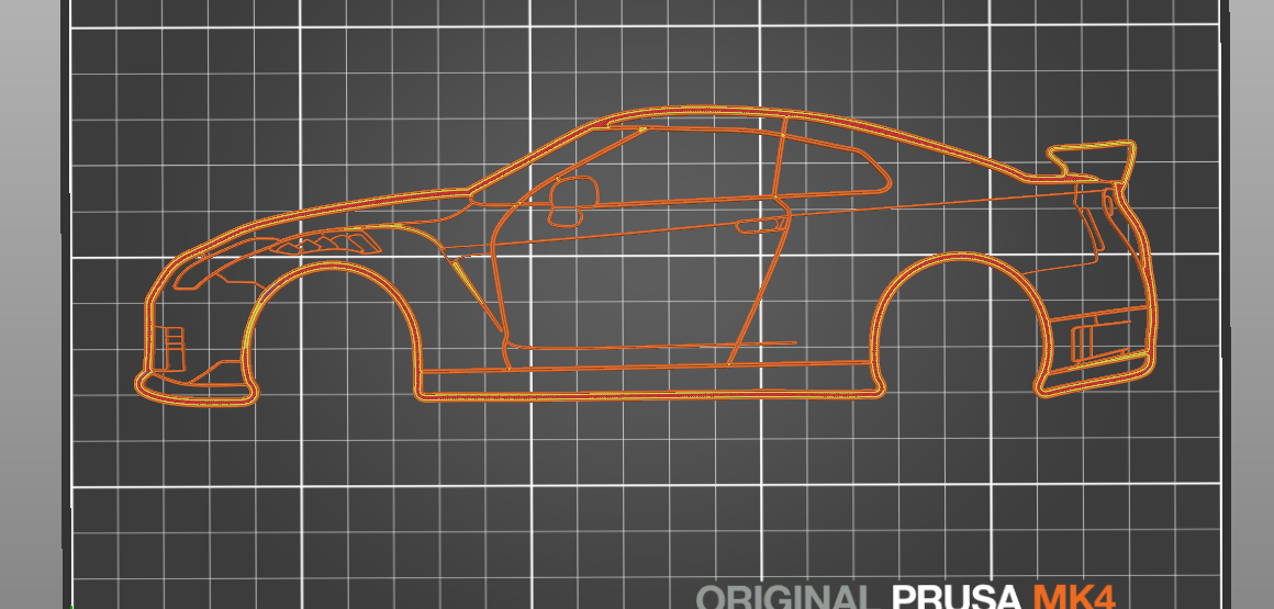 Nissan GT-R R35 Silhouette Wall Art von Adim | Kostenloses STL-Modell ...