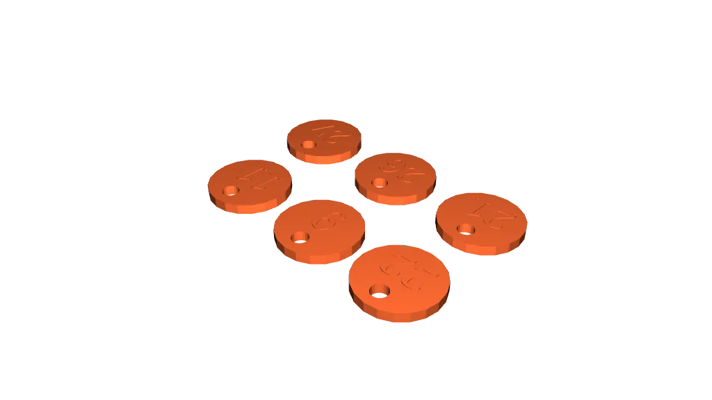 Key fob with number by Chris Bee | Download free STL model | Printables.com