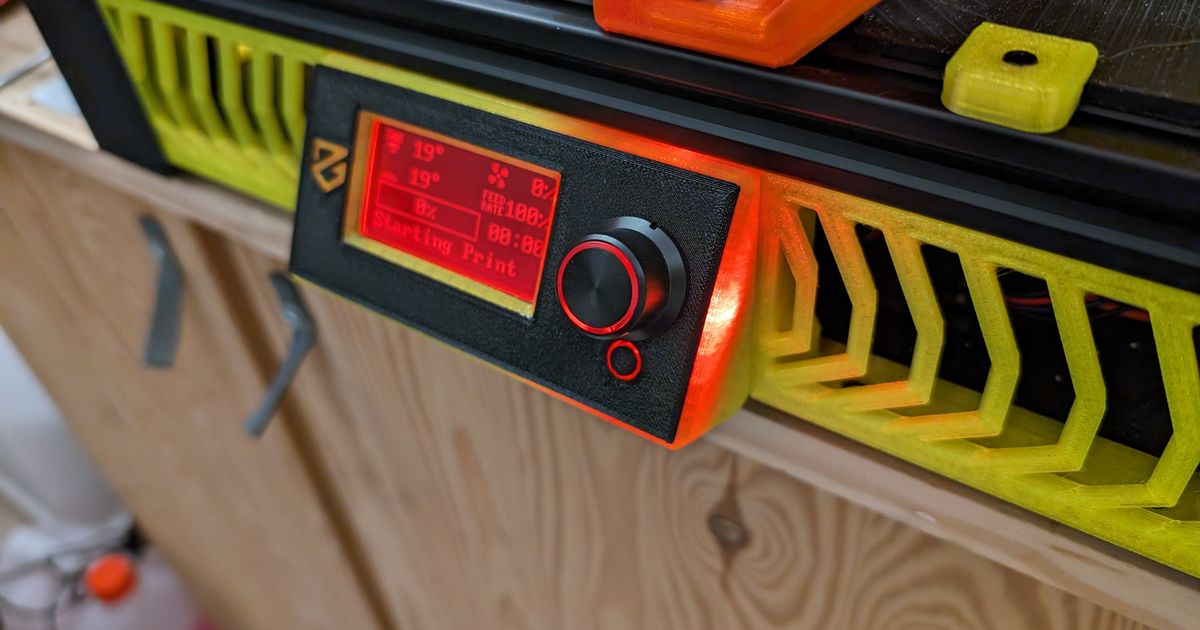 Display mount for BTT 12864 v1.2 for Mercury ZeroG by Biny | Download free STL model ...