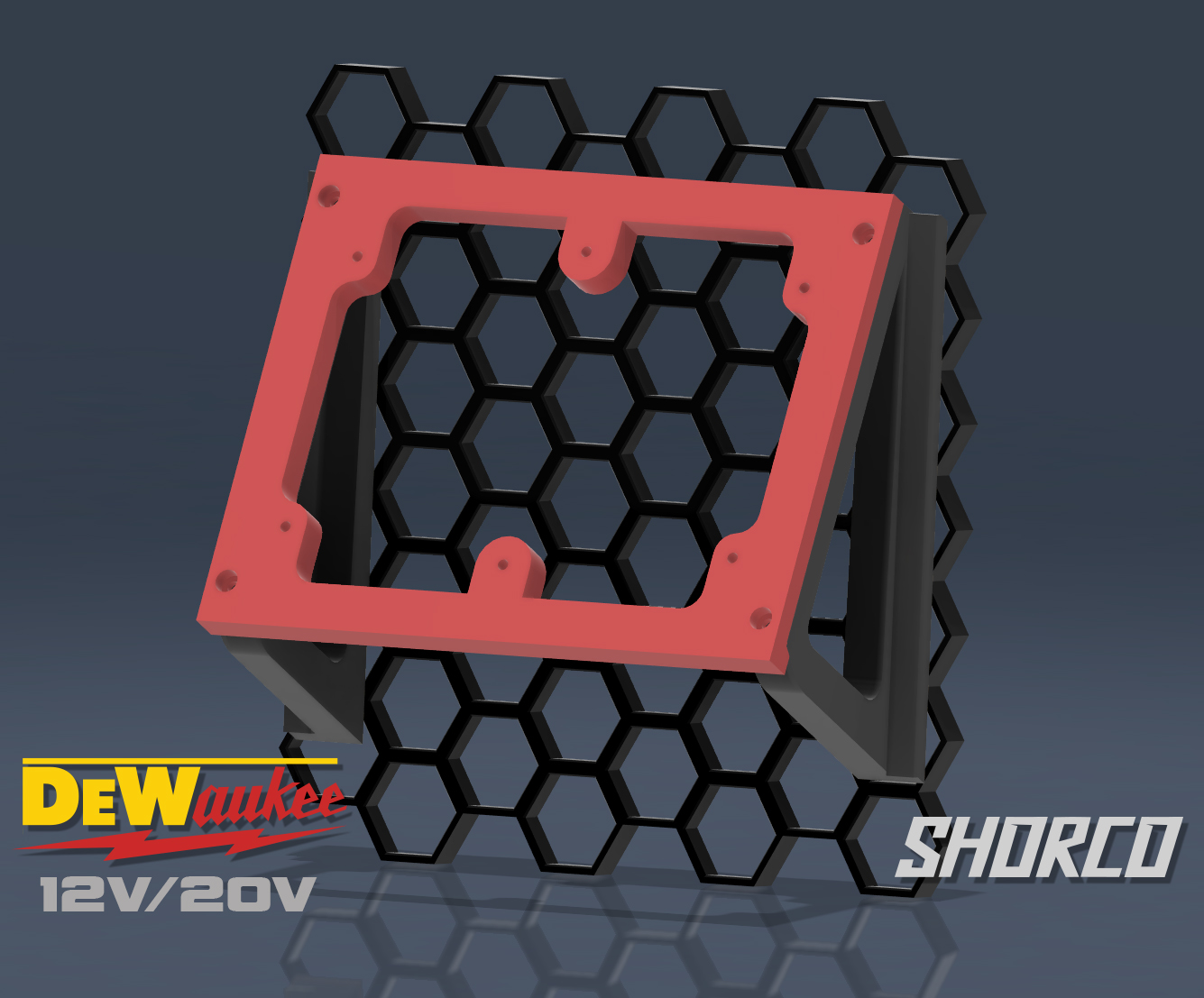DeWaukee 12V/20V Charger Mount Kit by Shorco | Download free STL model ...