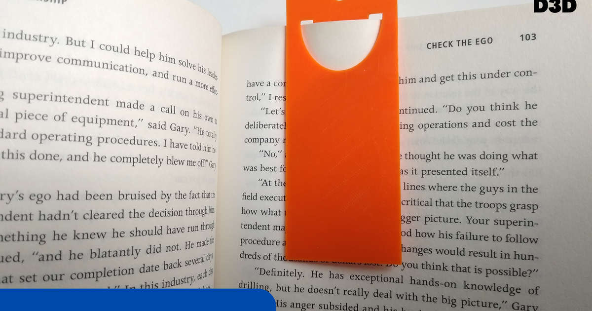 Bookmark by Devise3D | Download free STL model | Printables.com
